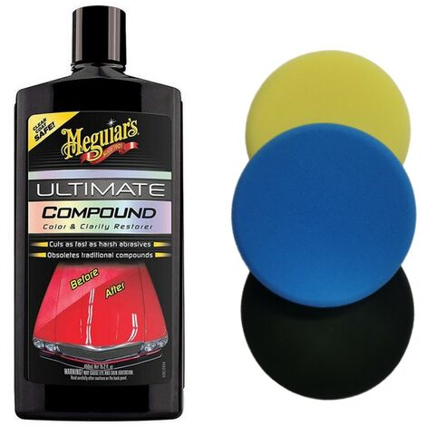 Meguiars Ultimate Compound With 125mm Draper Polishing Assortment Pads