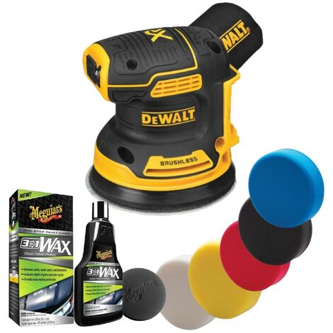 Dewalt DCW210N Cordless Brushless 18v XR Orbital Sander 125mm Meguiars ...
