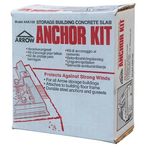 Rowlinson Metal Shed Anchor Kit Storage Building Concrete Slab Fixings