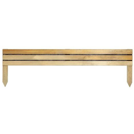 2 x Rowlinson Ledbury Slat Border Wooden Garden Fence Path Grass Lawn ...