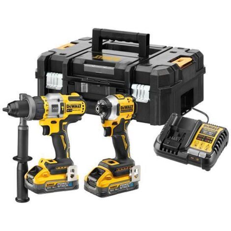 Dewalt DCK2052H2T 18v XR Brushless Powerstack Combi Drill+ Impact Driver + Batt