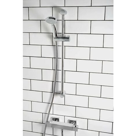 Bristan Cascade Edge Square Chrome Thermostatic Bar Shower Mixer ...