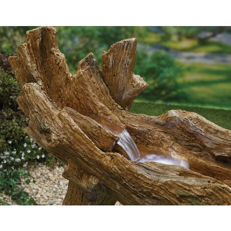 Easy Fountain Knotted Willow Falls LED Natural Garden Water Feature ...
