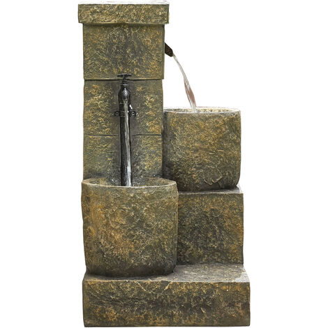 Easy Fountain Cotswold Trough LED Traditional Garden Water Feature ...