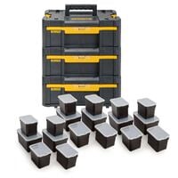 3x Dewalt DWST1-70705 TStak III Deep Draw Stackable Tool Storage Box ...