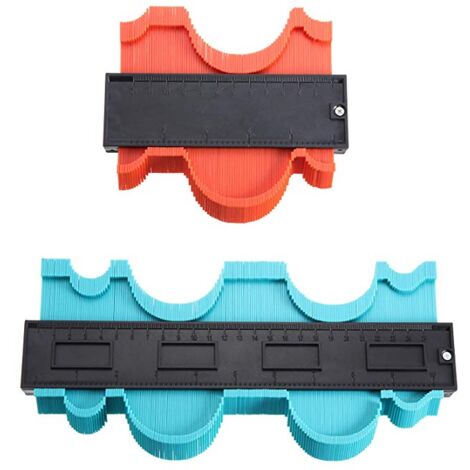 Lot de 2 Jauge de contour Gabarit de forme L.25 cm + L.12 cm Hasaki