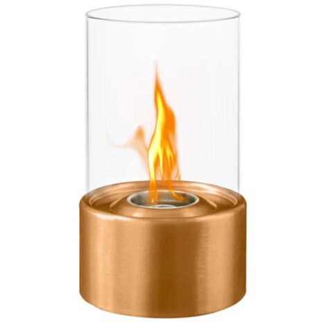 Marsiglia - Bioethanol-Tischkamin f r drinnen und drau en 16 x H27 cm, bronze