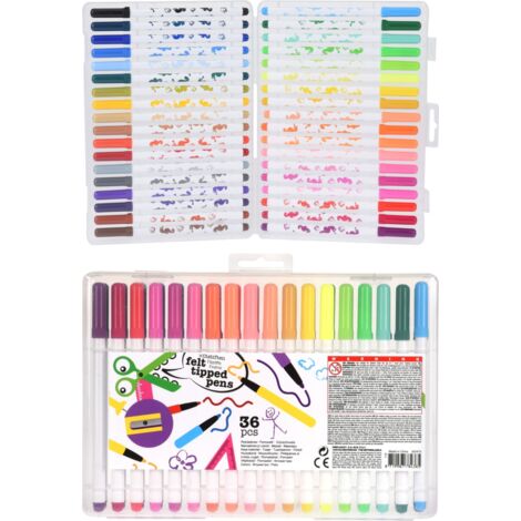 BOX 36 PENNARELLI COLORATI SCUOLA STUDIO ELEMENTARI