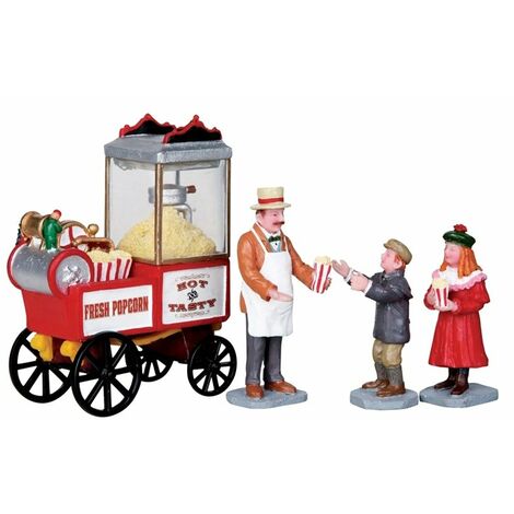 Popcorn Seller, Set Of 4 - LEMAX COD. 02832