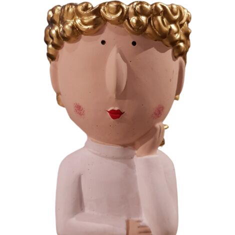 CACHEPOT BIANCO 13X12,5X20 CM AMORINO