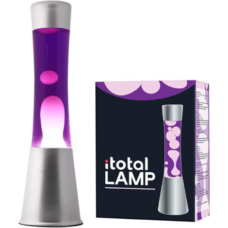 Itotal XL1792 Lampe à Lave 40 cm avec Base Argentée, Liquide Violet et ...