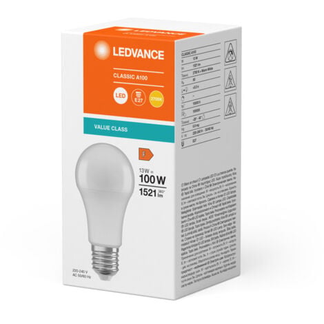 Ledvance/Osram "Classic" LED-Glühbirne E27 13W 1521Lm 2700K 200º IP20