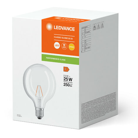 Ledvance/Osram „Classic“ LED-Glühbirne E27 2,5W 250Lm 2700K 300º IP20