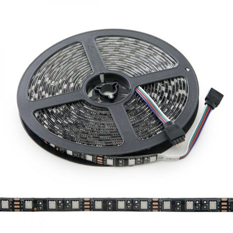 Streifen mit 300 LEDs 72W 4.200Lm SMD5050 12VDC IP65 Schwarze Platine ...