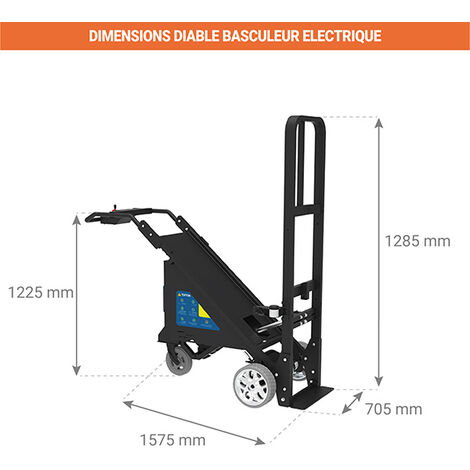 Diable électrique basculeur - Charge haute - Charge max 400kg - DBM400