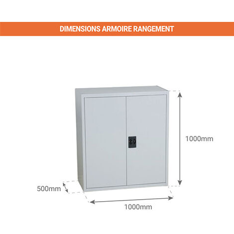 Petite armoire de rangement pour ateliers et garages - Grise - 4010071025