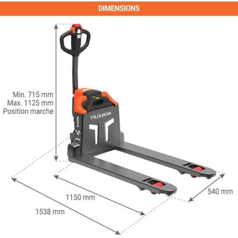 Transpalette électrique compact timon à monter-soi même - Supermarché ...