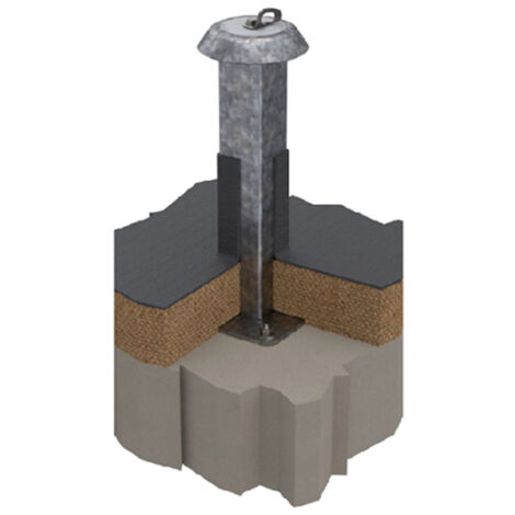 Potelet d'ancrage rond - Acier galvanisé - Avec fixations chimiques ...