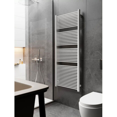 Sèche-serviette mixte blanc - (HxL) 735x430mm - 400 Watt - Watt ...