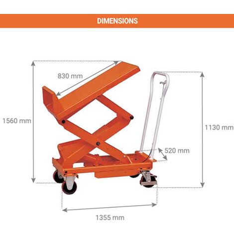 Plateforme élévatrice inclinable pour picking 400kg - Plateau 830x520mm ...