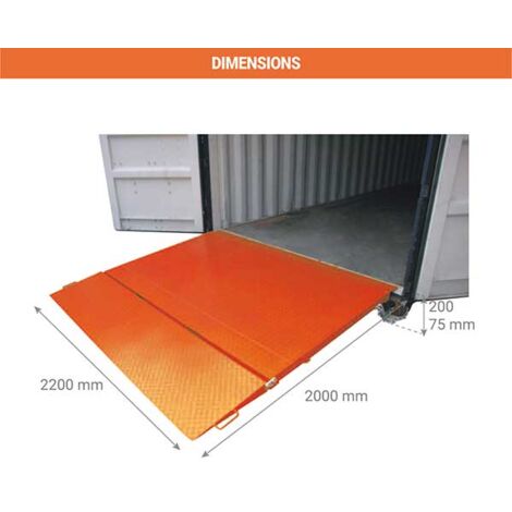 Rampe pour container de grande largeur - Charges lourdes - Vendue à l ...