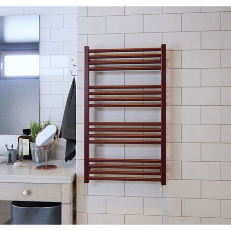 Sèche-serviette mixte idéal pour petite salle de bain rouge brun 241W ...