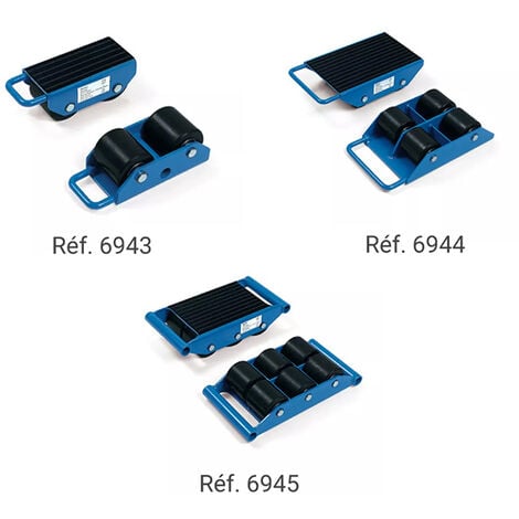 Rouleurs pour charge lourdes - Charge max 2500kg - 6943