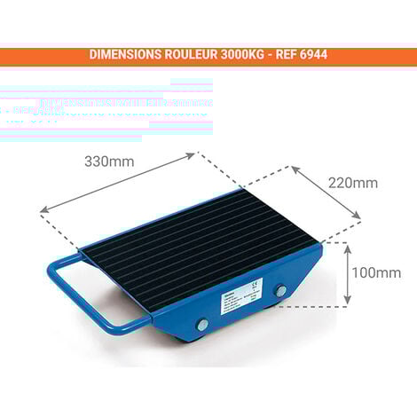 Rouleurs pour charge lourdes - Charge max 2500kg - 6943