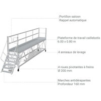 Plateforme camion - Longueur 6.00m - Accès simple - QMC6-800
