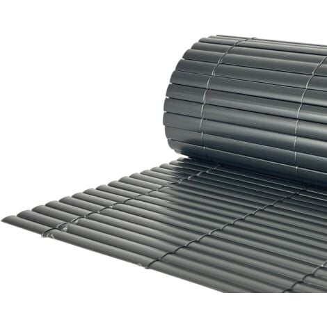 Oypla 1m x 4m Grey PVC Outdoor Garden Fencing Privacy Screen Roll