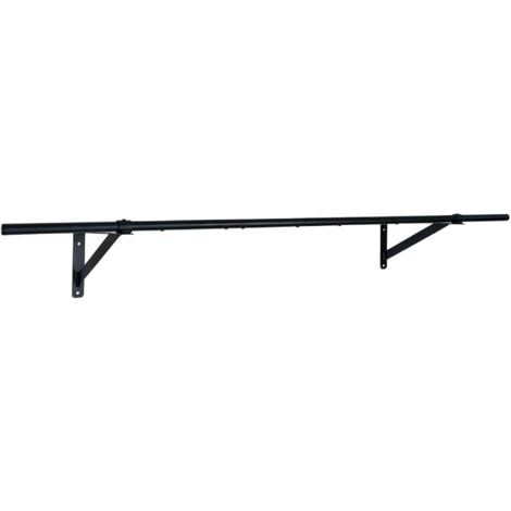 Oypla 5ft Wall Mounted Garment Clothes Rail Super Heavy Duty All Metal ...
