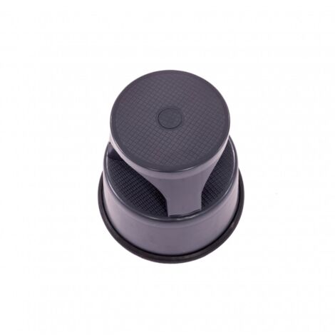 Oypla Heavy Duty Grey Plastic Rolling Kick Step Stool Non Slip - 150kg ...