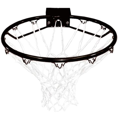 Oypla Heavy Duty Wall Mounted Full Size Black Basketball Hoop Rim and Net