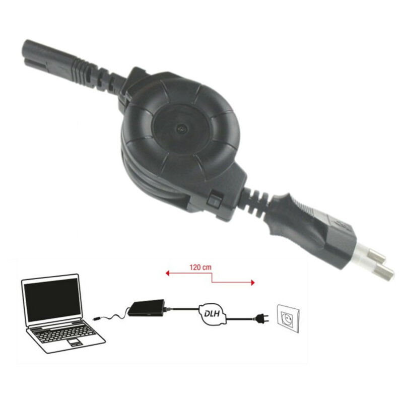 CABLE SECTEUR RETRACTABLE DY-WU1219 pour Ordinateur portable