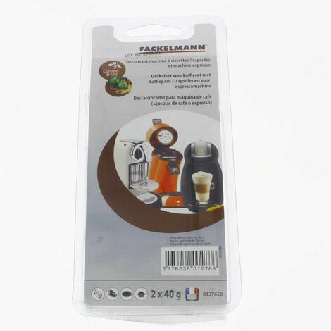 Détartrant cafetière dosettes, capsules et expresso 2 x 40g F0127650 ...