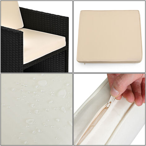 Casaria Set da 3 Balcone in Poly Rattan Salottino 2 Sedie e Tavolo ...