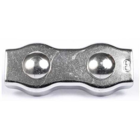 Serre câble double inox A4. Garde corps, maritime, levage