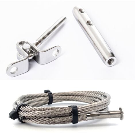 Câble inox 4mm 10M serti 1 coté + 1 tendeur articulé