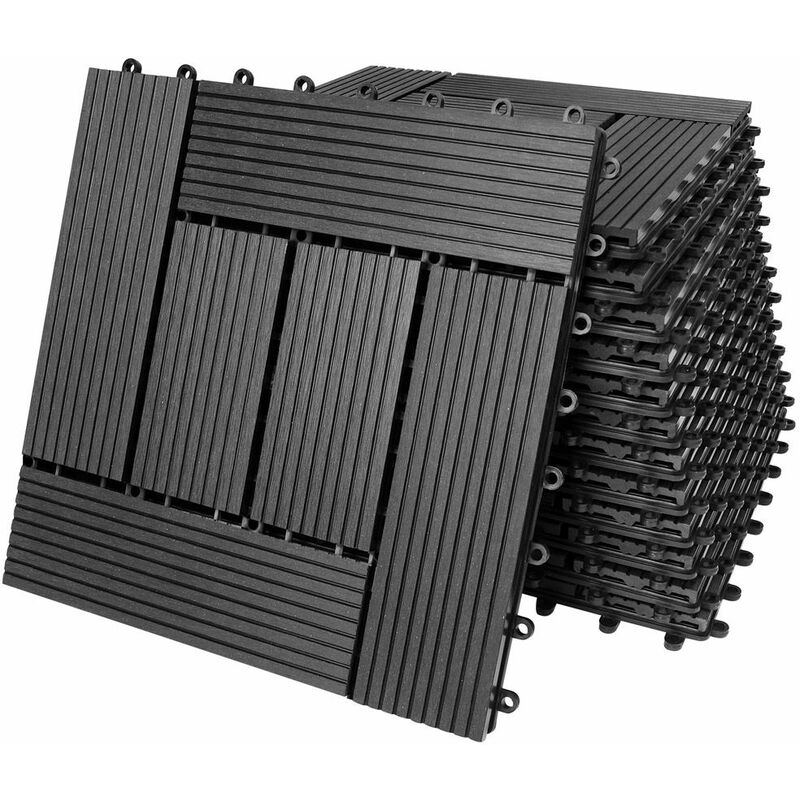 WPC Fliesen Terrassenfliesen Holzfliesen 30x30cm Balkon Terrasse Pool ...