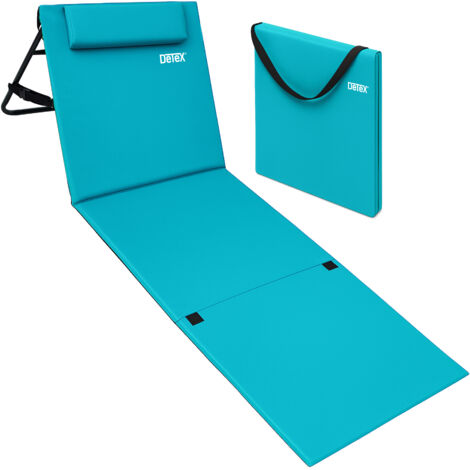 DETEX® Strandmatte mit Rückenlehne Gepolstert Sonnenliege klappbar UV ...