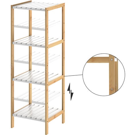 CASARIA® Badregal Bambus Ablagen Belastbarkeit 30kg Küche Kinderzimmer ...