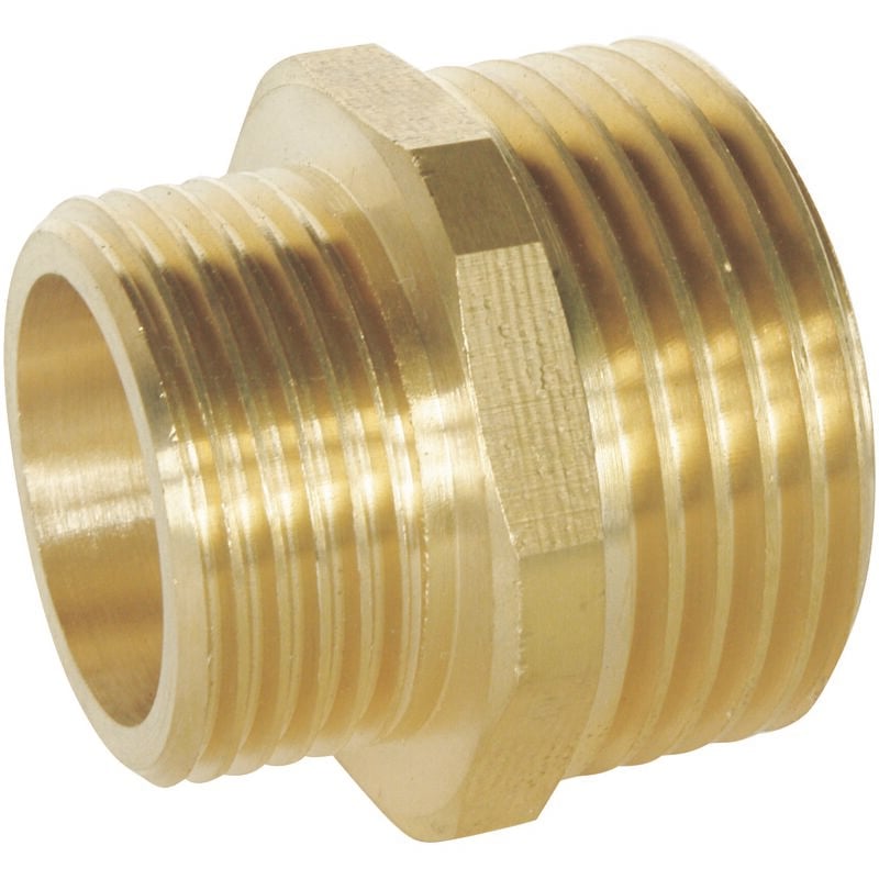 Mamelon laiton brut à visser - Réduit Double Mâle 26/34 -20/27 - Sachet 2 pièces