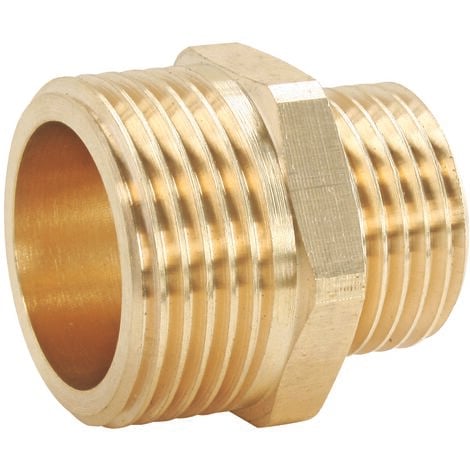 Mamelon laiton réduit Double Mâle 15/21-26/34