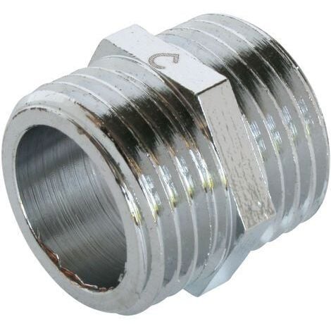 Mamelon laiton nickelé Double Mâle 20/27