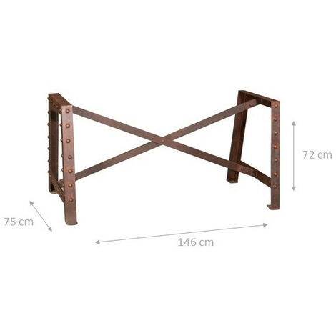 Pied de table en fer, L146xPR75xH72 cm