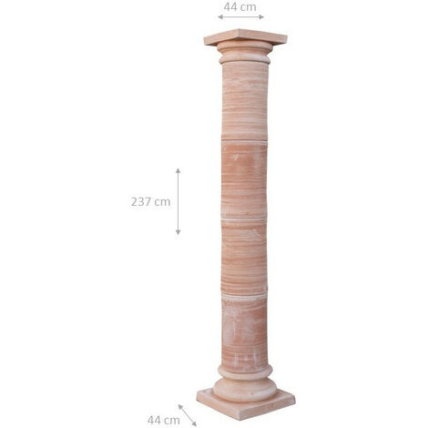 Columna de pérgola de terracota 100% Made in Italy totalmente artesanal