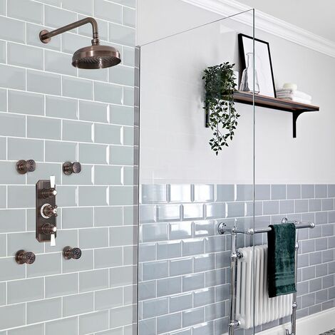 Hudson Reed Elizabeth - Buse hydromassante ronde rétro pour montage ...