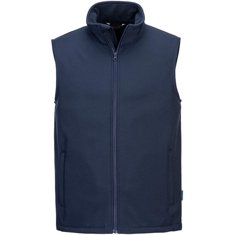Chaleco softshell Print & Promo (2 capas) corta vientos PORTWEST TK22 L Azul marino