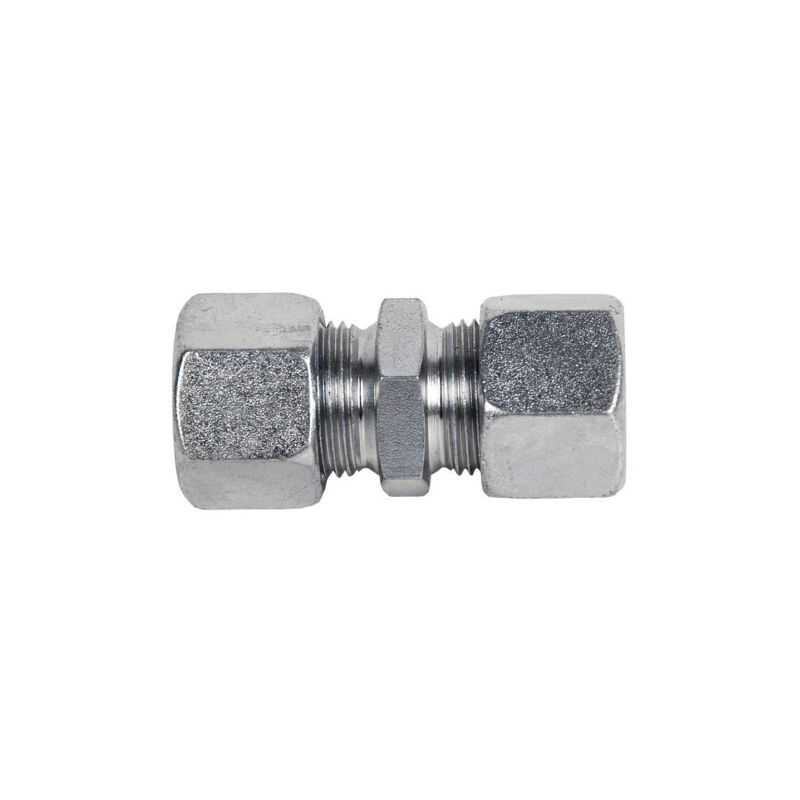 Racor Metálico Recto con anillos de cierre Tubo 6mm - Rosca 12 x 1.5