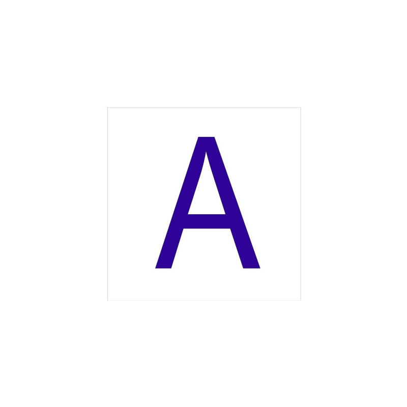 Señal informativa Letras y Símbolos 62 x 62mm A